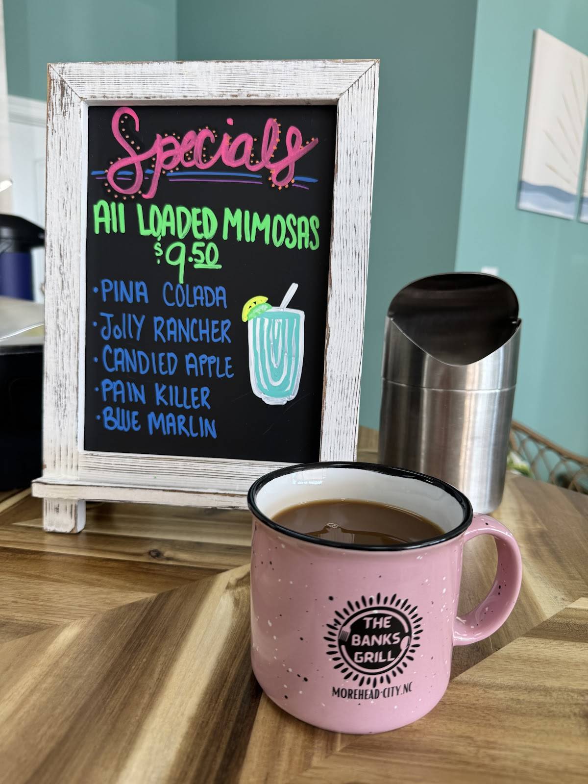 Menu at The Banks Grill cafe, Morehead City