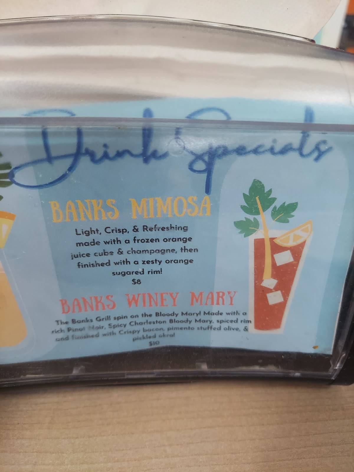 Menu at The Banks Grill cafe, Morehead City