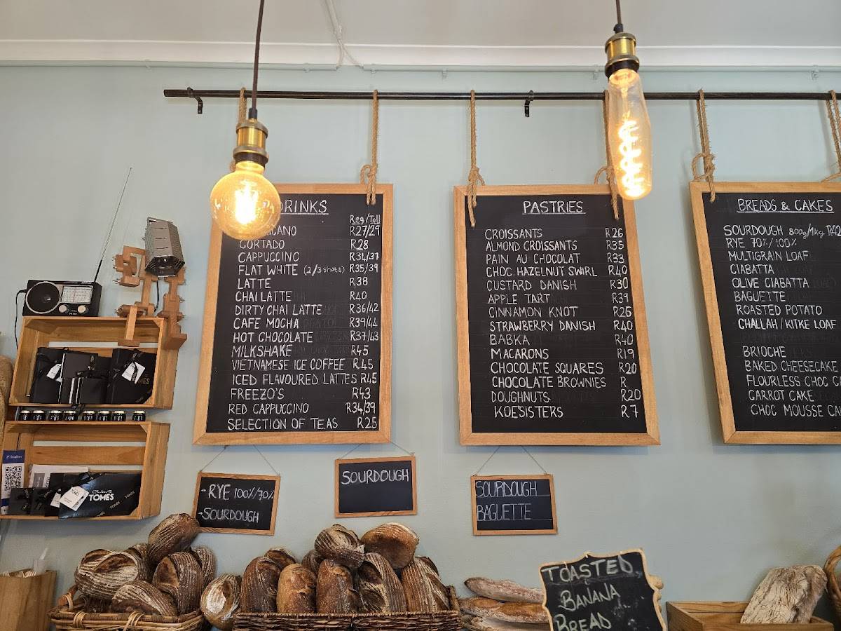 Menu at The Barn, Cape Town, 31 Klipfontein Rd