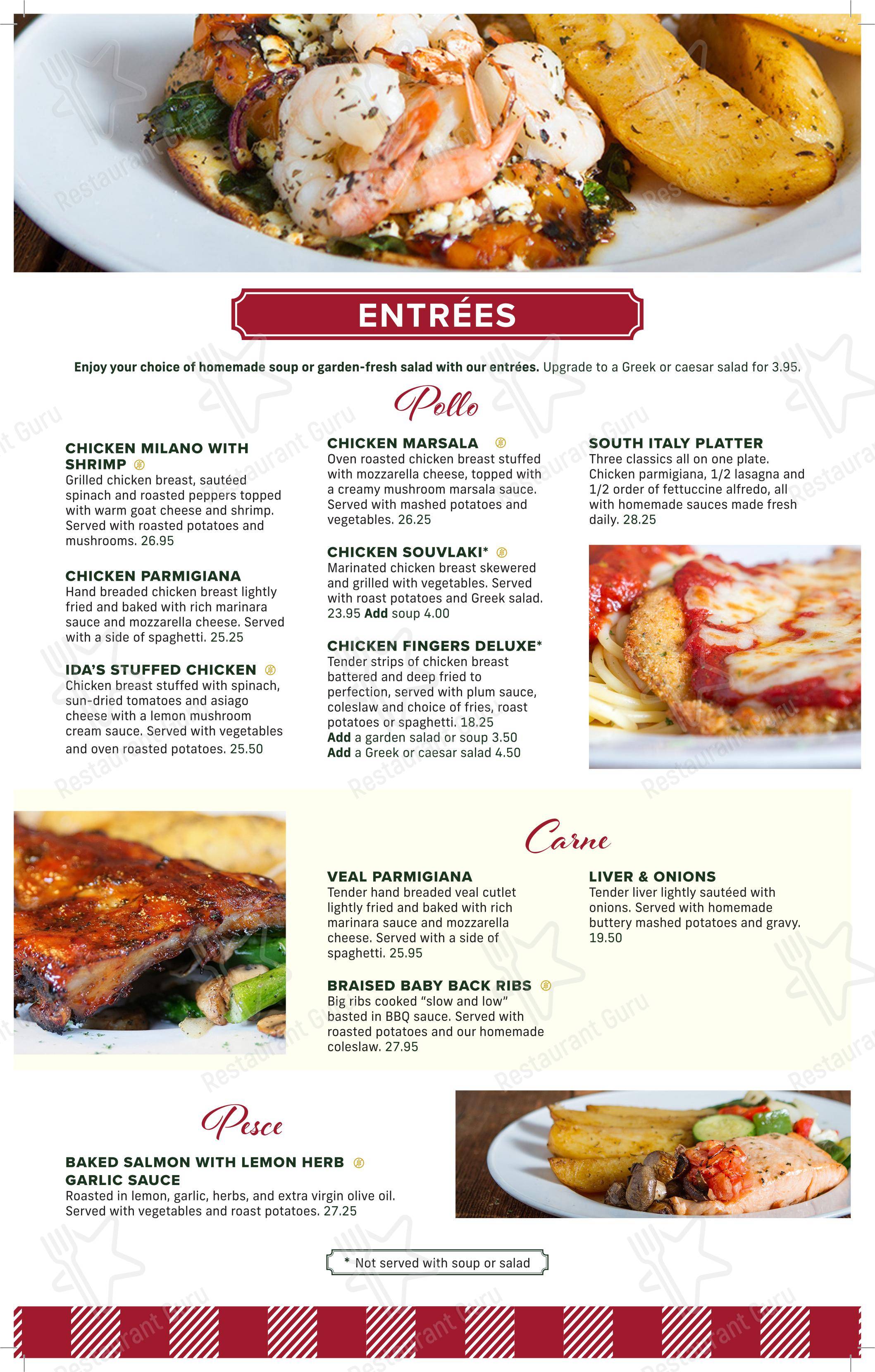 Menu at The Barrel Restaurant, Fort Erie, 224 Garrison Rd