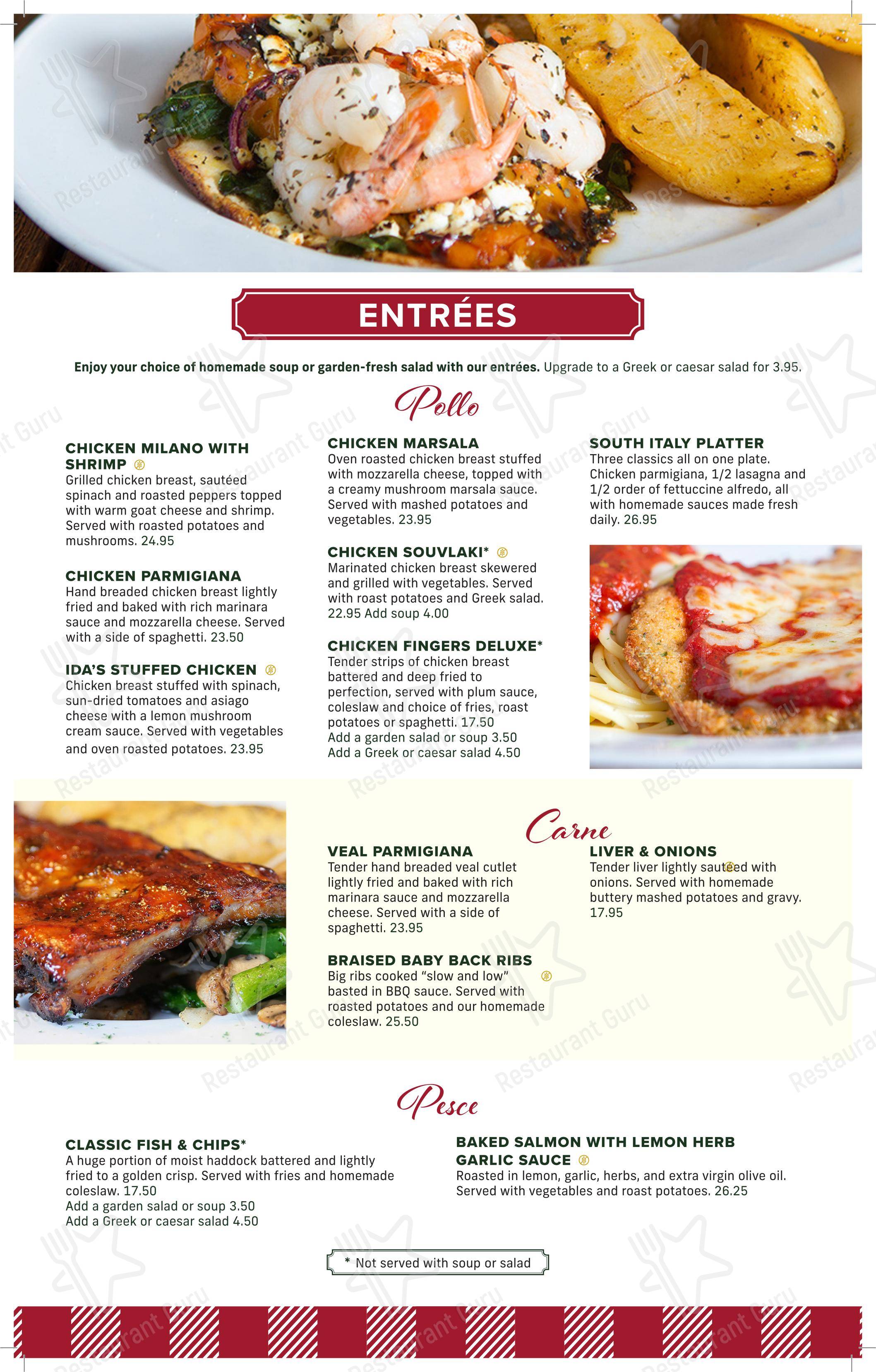 Menu at The Barrel Restaurant, Fort Erie, 224 Garrison Rd