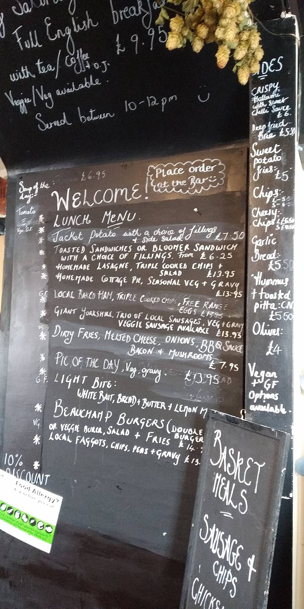 Menu at The Beauchamp Arms pub & bar, Dymock, The Village