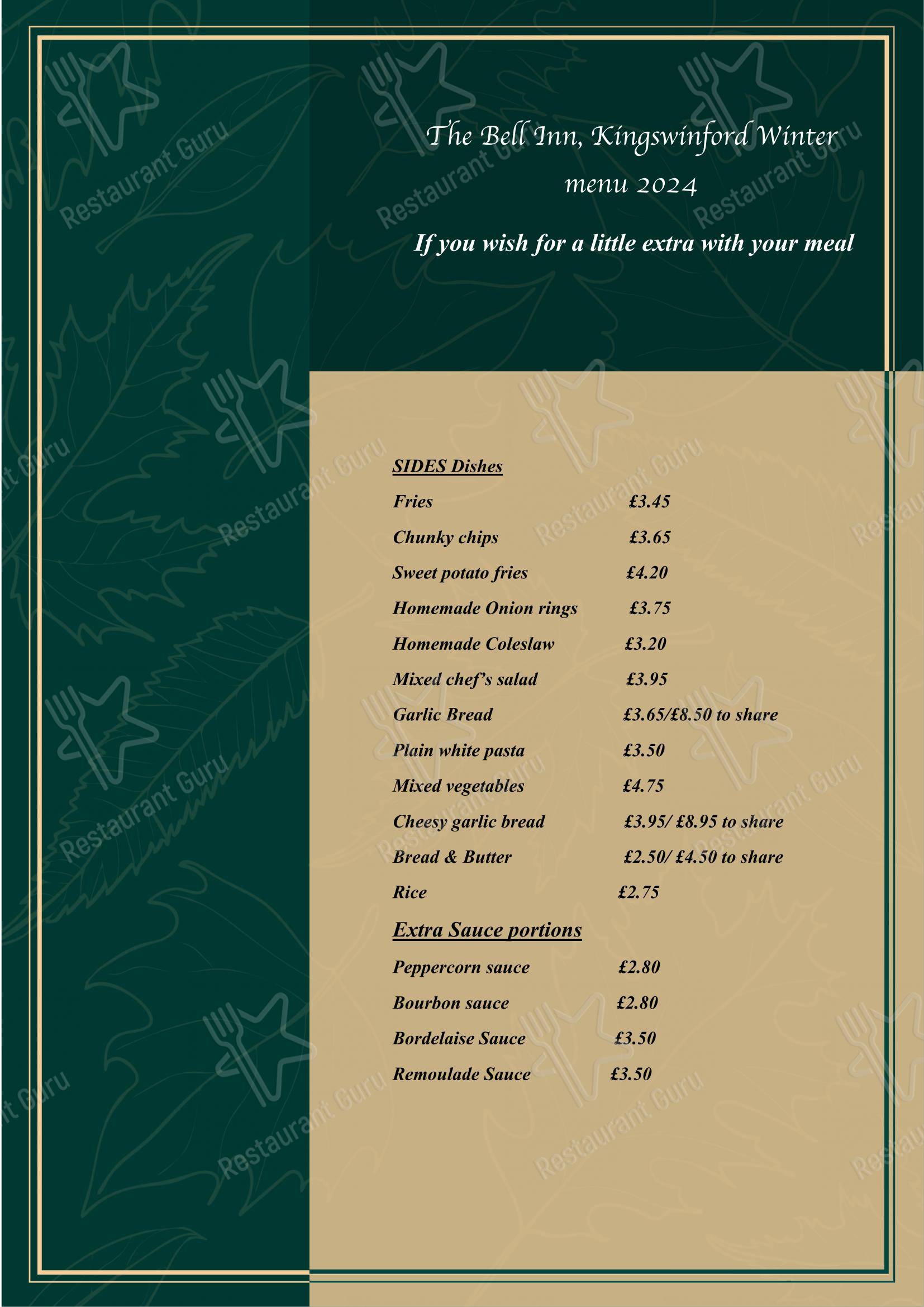 Menu at The Bell Inn pub & bar, Kingswinford, 614 High St