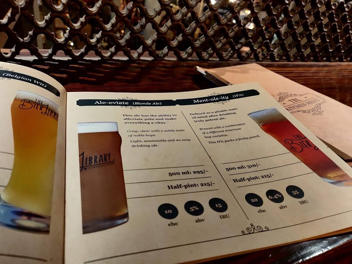 Menu at The Bier Library Brewery & Kitchen, Koramangala, Bengaluru