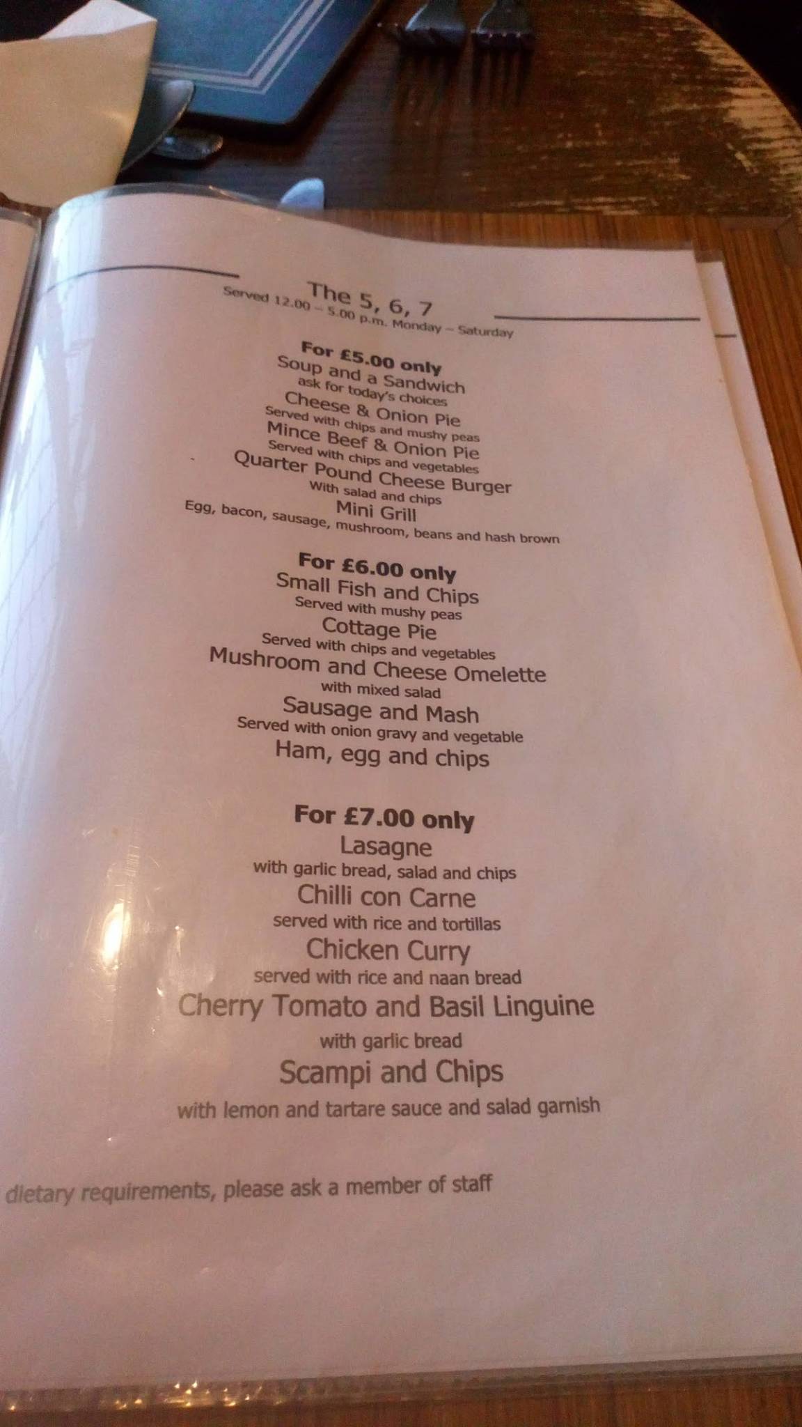 Menu at The Black Ladd pub & bar, Oldham