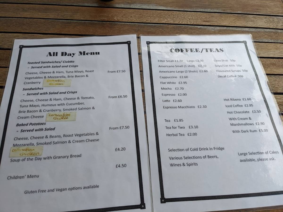 Menu at The Bothy Braemar cafe, Braemar, Invercauld Rd