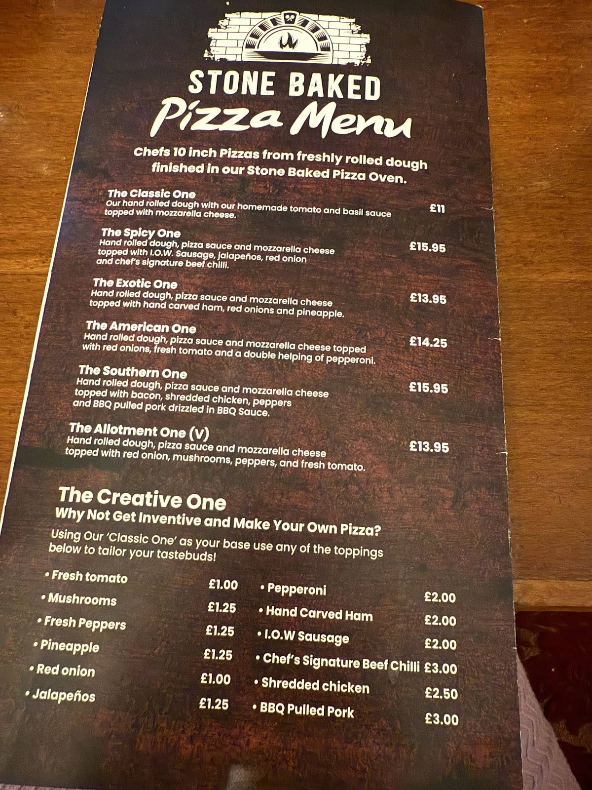 Menu at The Bugle Inn pub & bar, Sandown