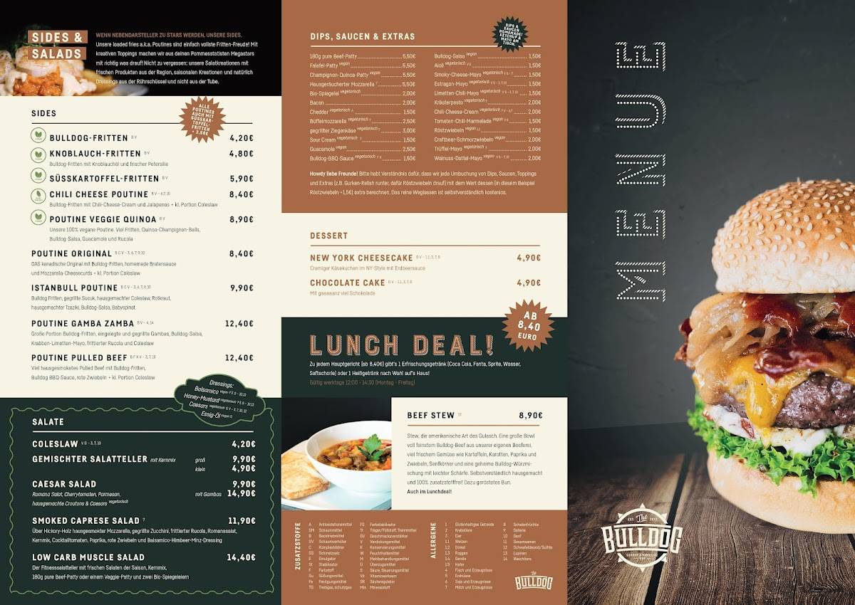 Speisekarte von The Bulldog - Burger & Barbecue Bar - Lingen, Lingen (Ems)