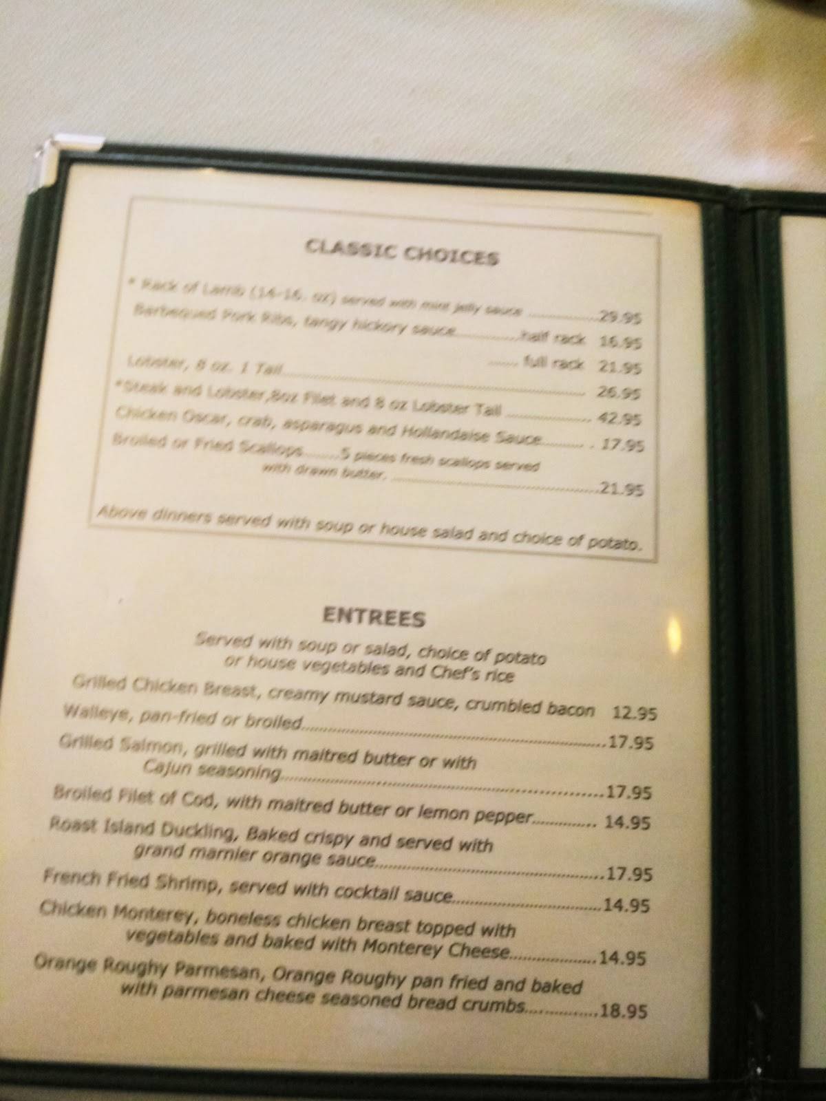 Menu at The Butterfly Club, Beloit, E County Rd X