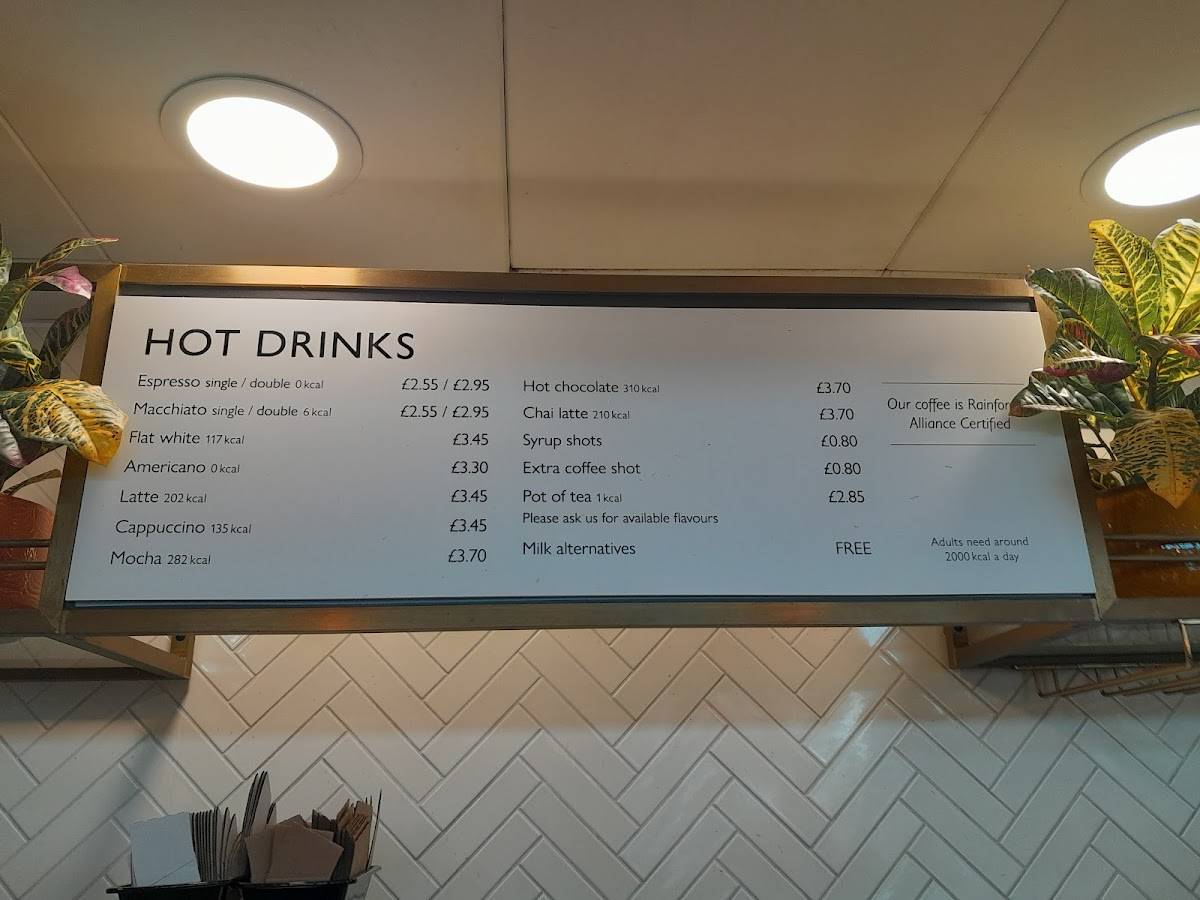Menu at The CAFE : BAR by Benugo at John Lewis, Cheadle
