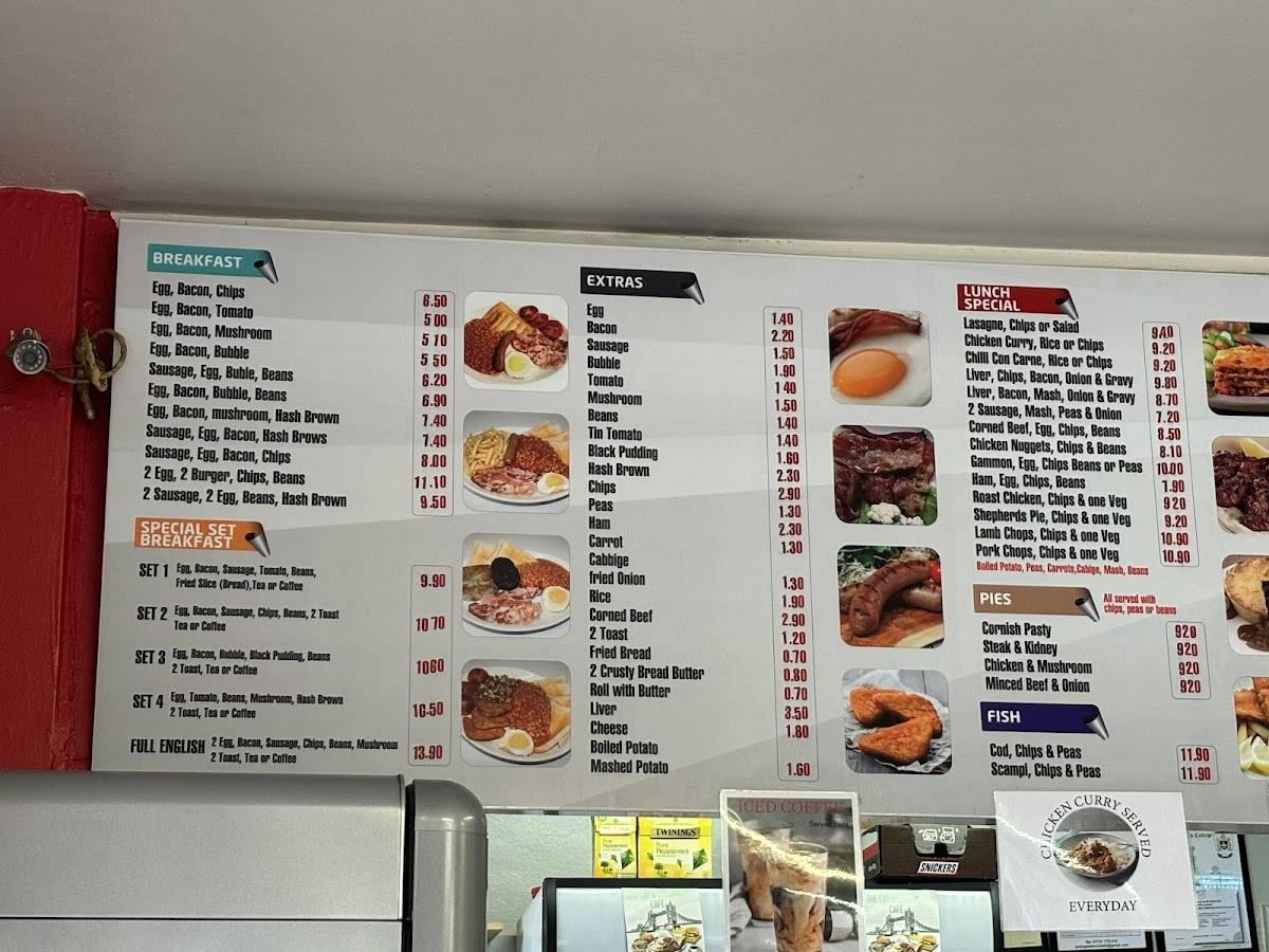 Menu at The Cat & Cucumber Cafe, London