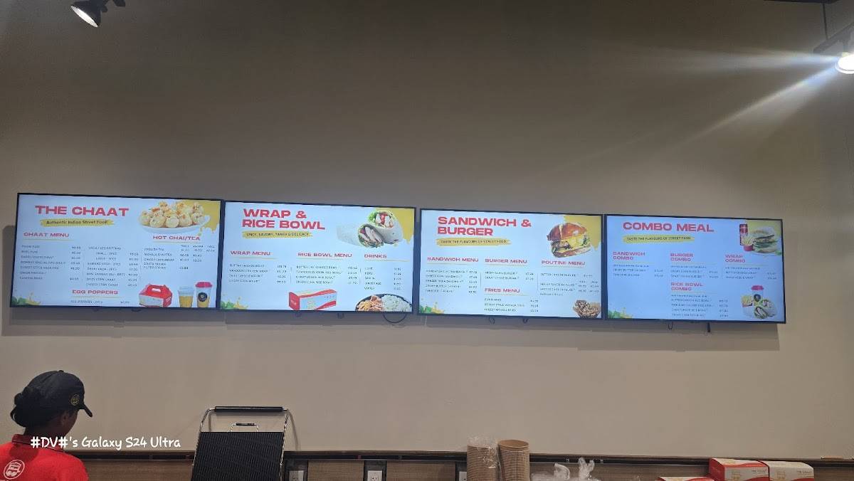 Menu at The Chaat Indian Street Food restaurant, Sault Ste. Marie