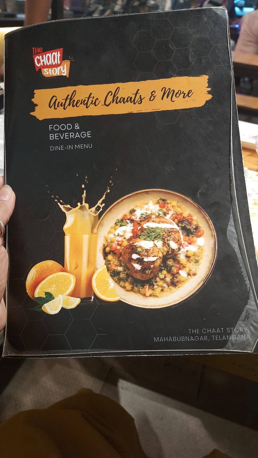 Menu at The Chaat Story, Mahbubnagar