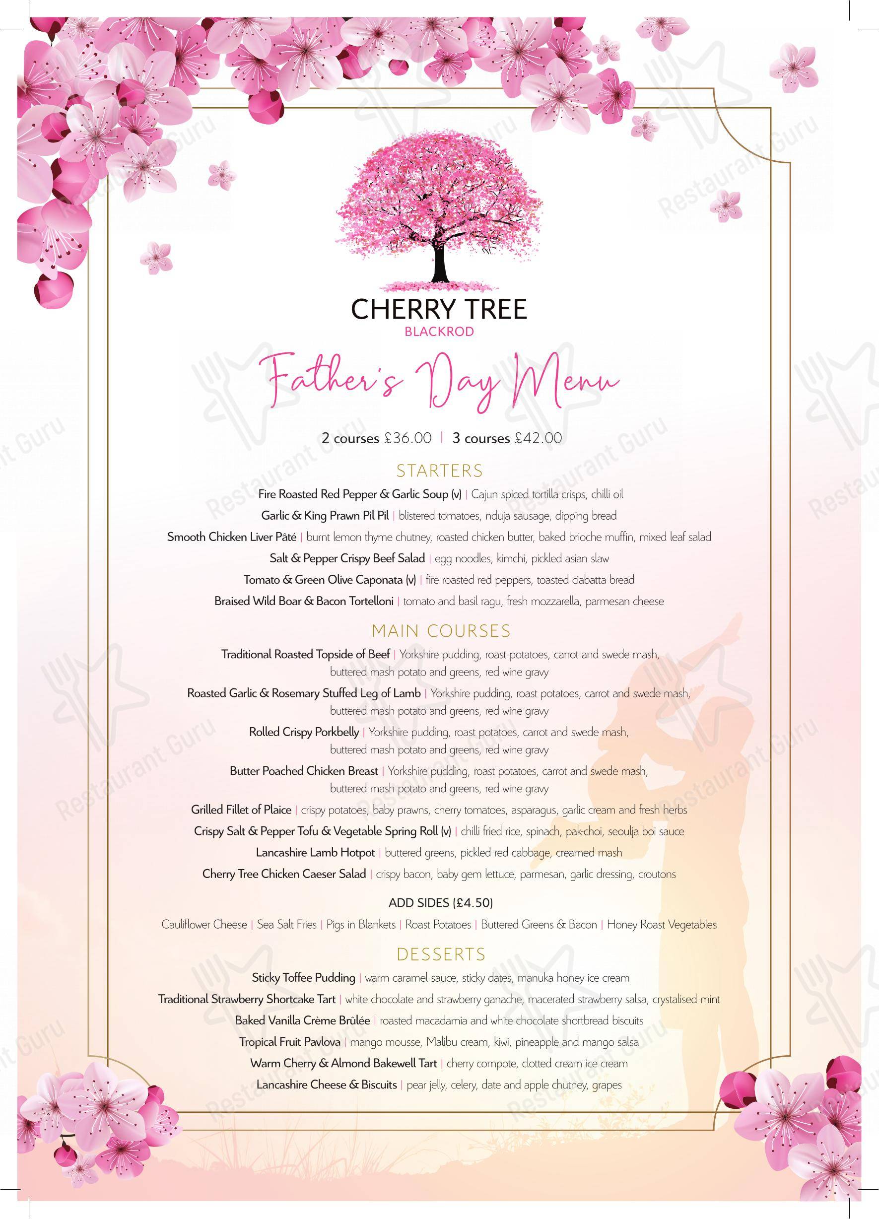 Menu at The Cherry Tree pub & bar, Blackrod