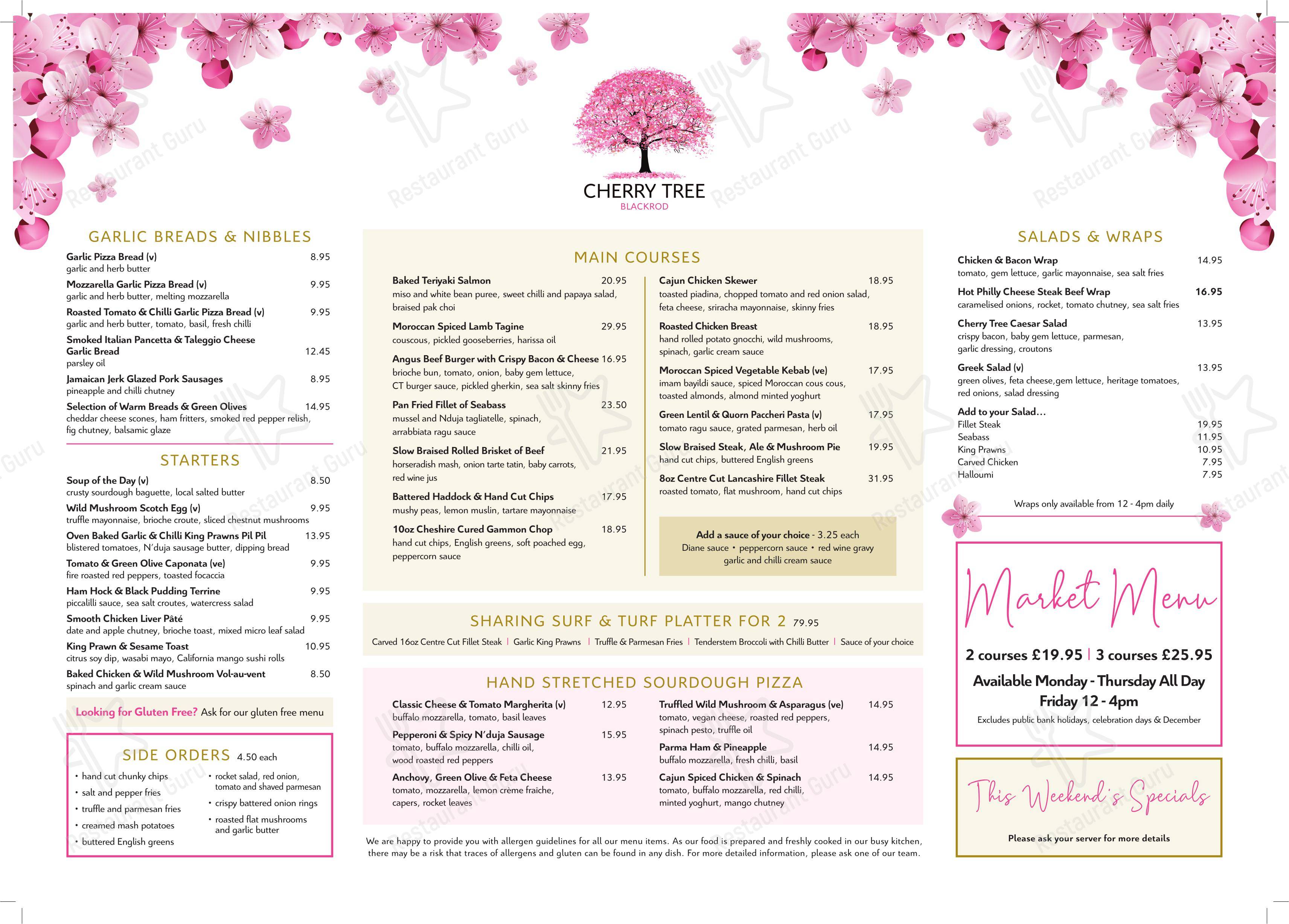 Menu at The Cherry Tree pub & bar, Blackrod