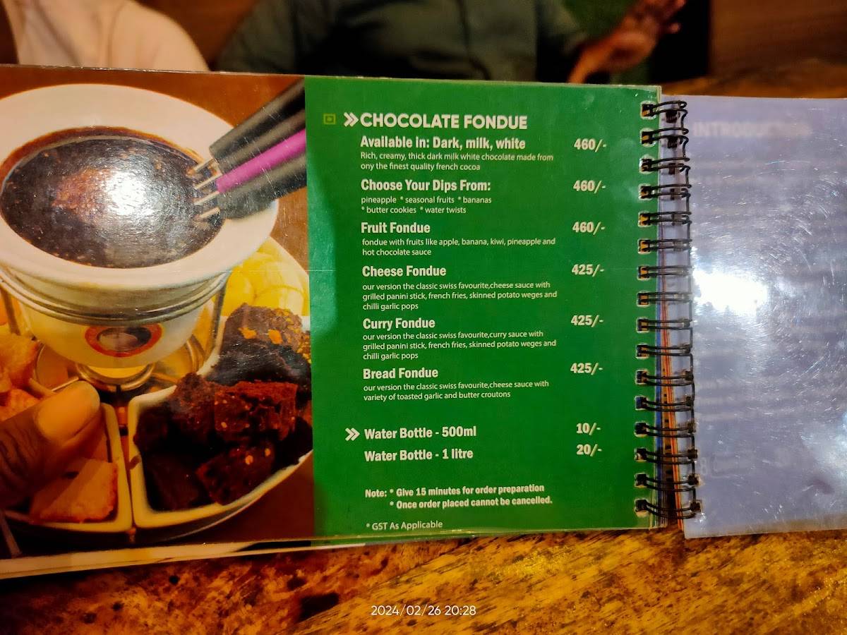Menu at The Chocolate room, Coimbatore, ld No. 233