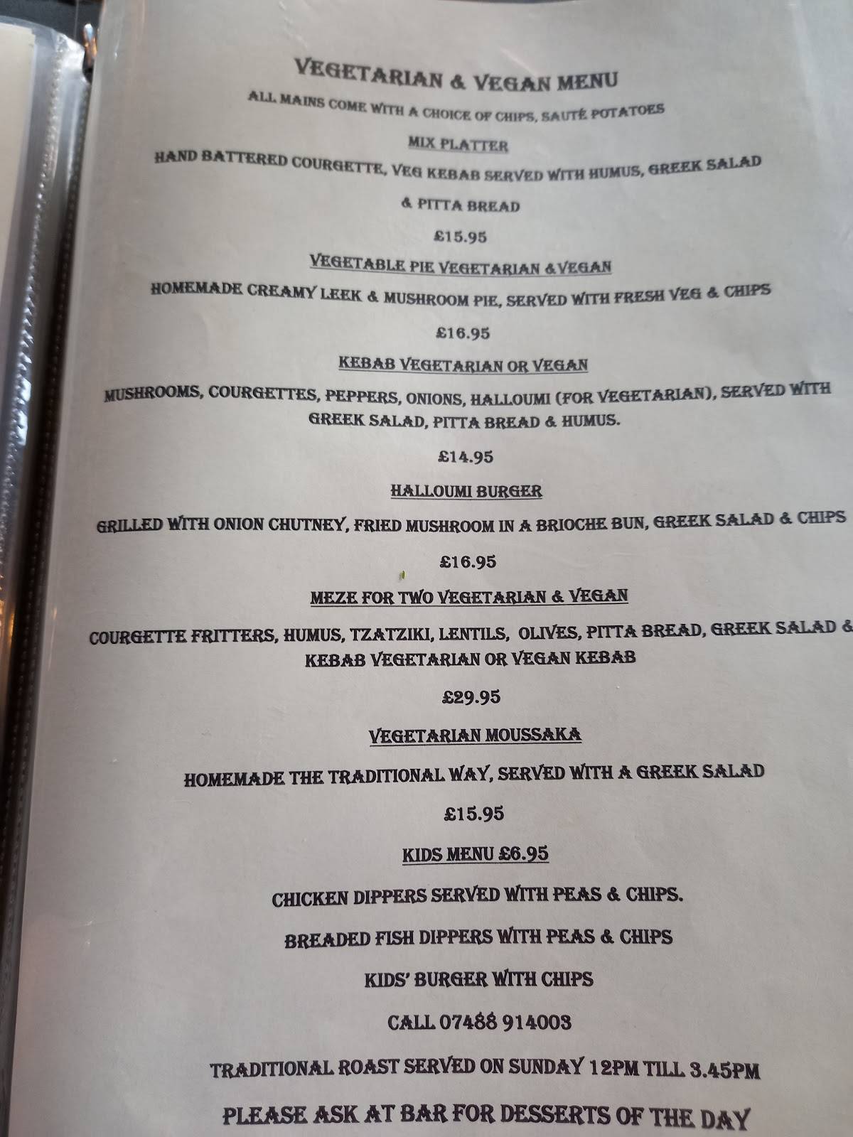 Menu at The Coach & Horses, Wallingford pub & bar, Wallingford