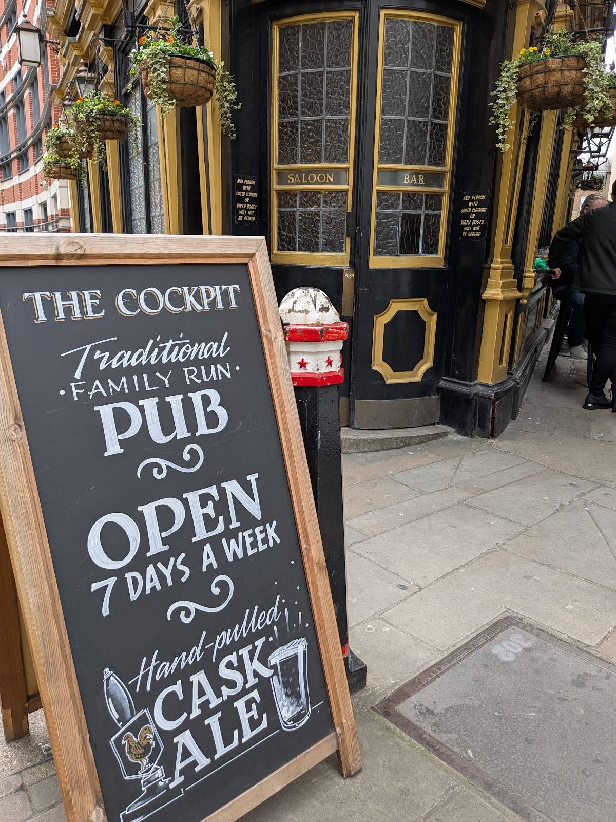 Menu at The Cockpit pub & bar, London