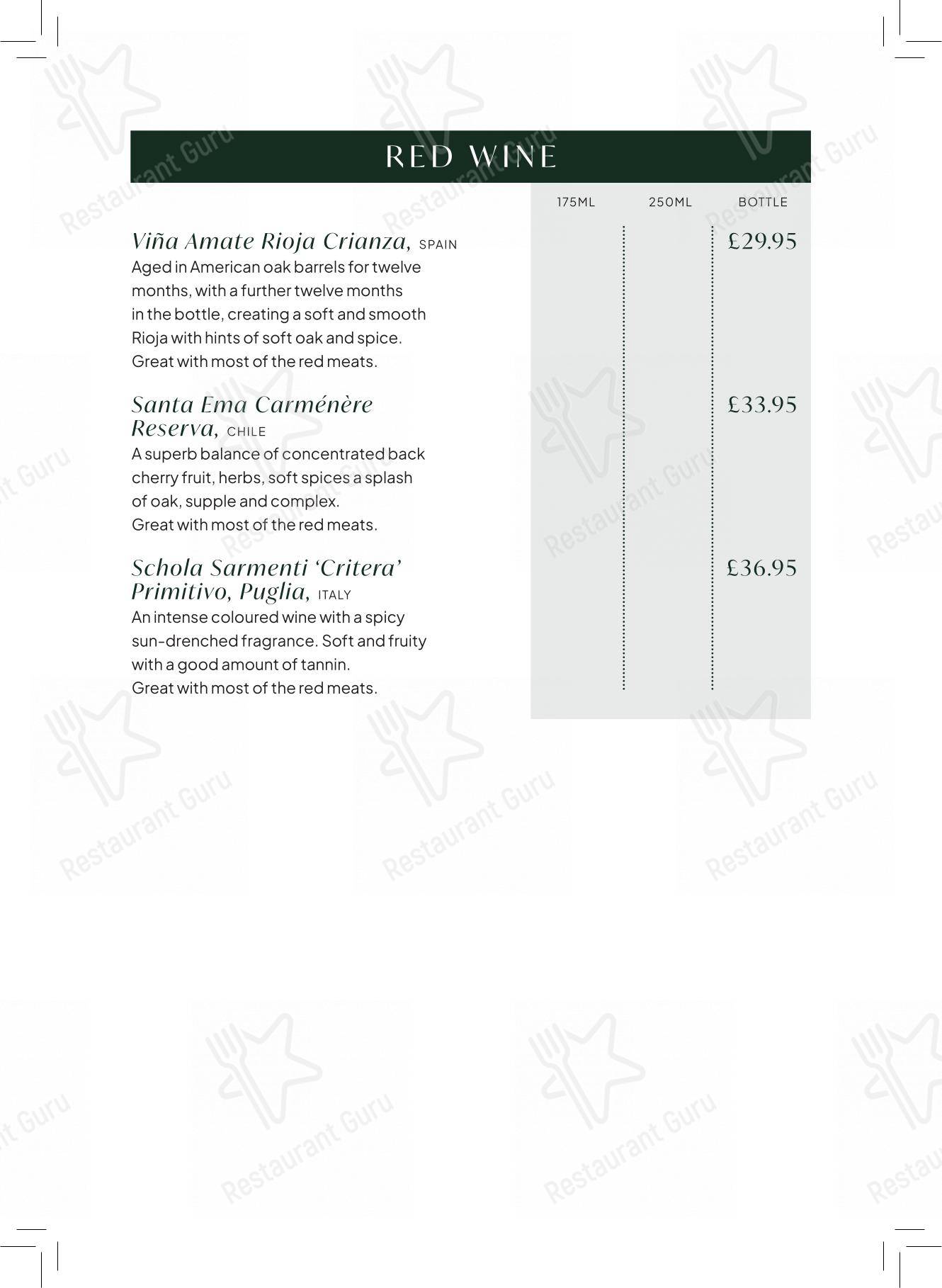 Menu at The Coronation Restaurant, Gorebridge