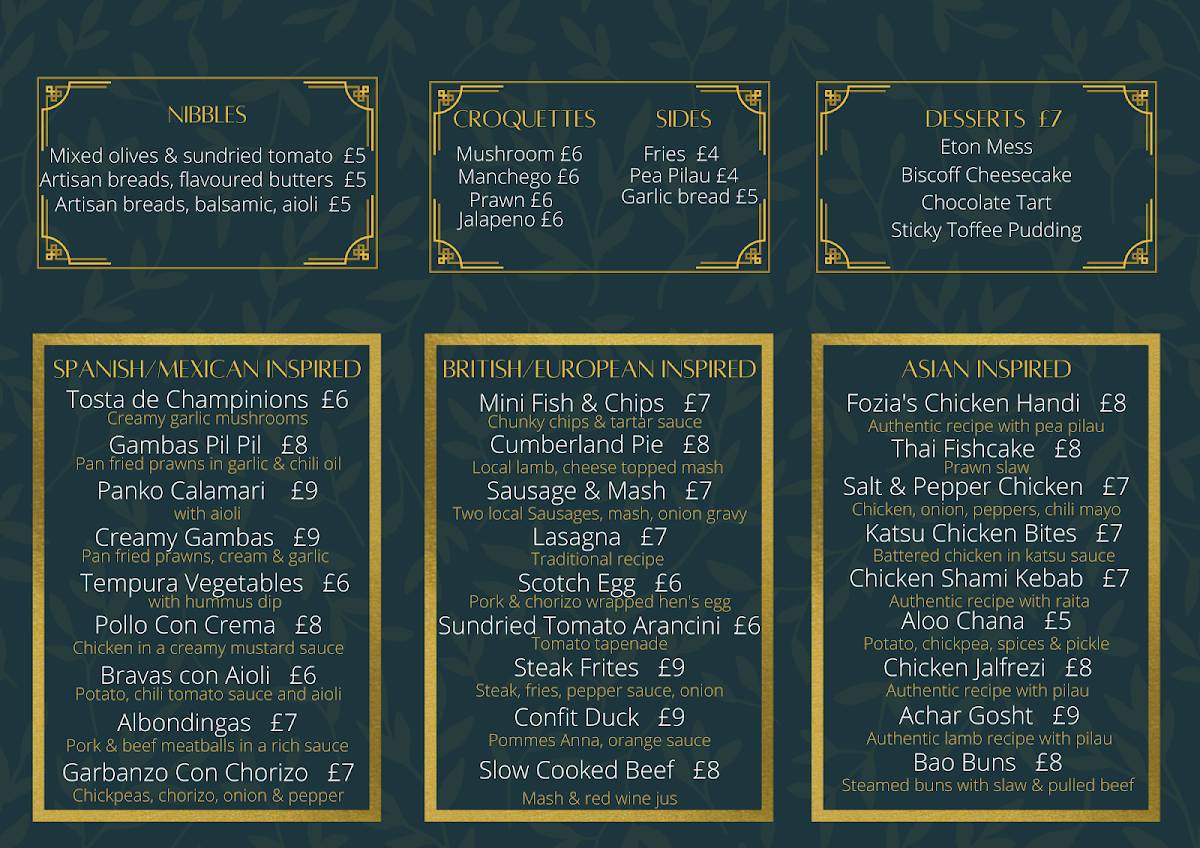 Menu at The Counting House, Ambleside restaurant, Ambleside