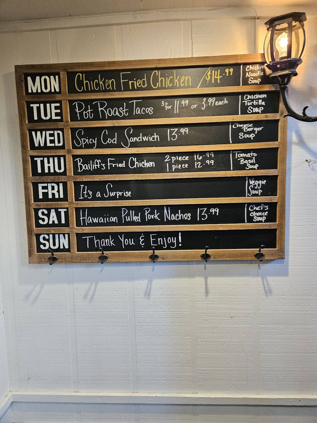 Menu at The Court House Exchange pub & bar, Independence