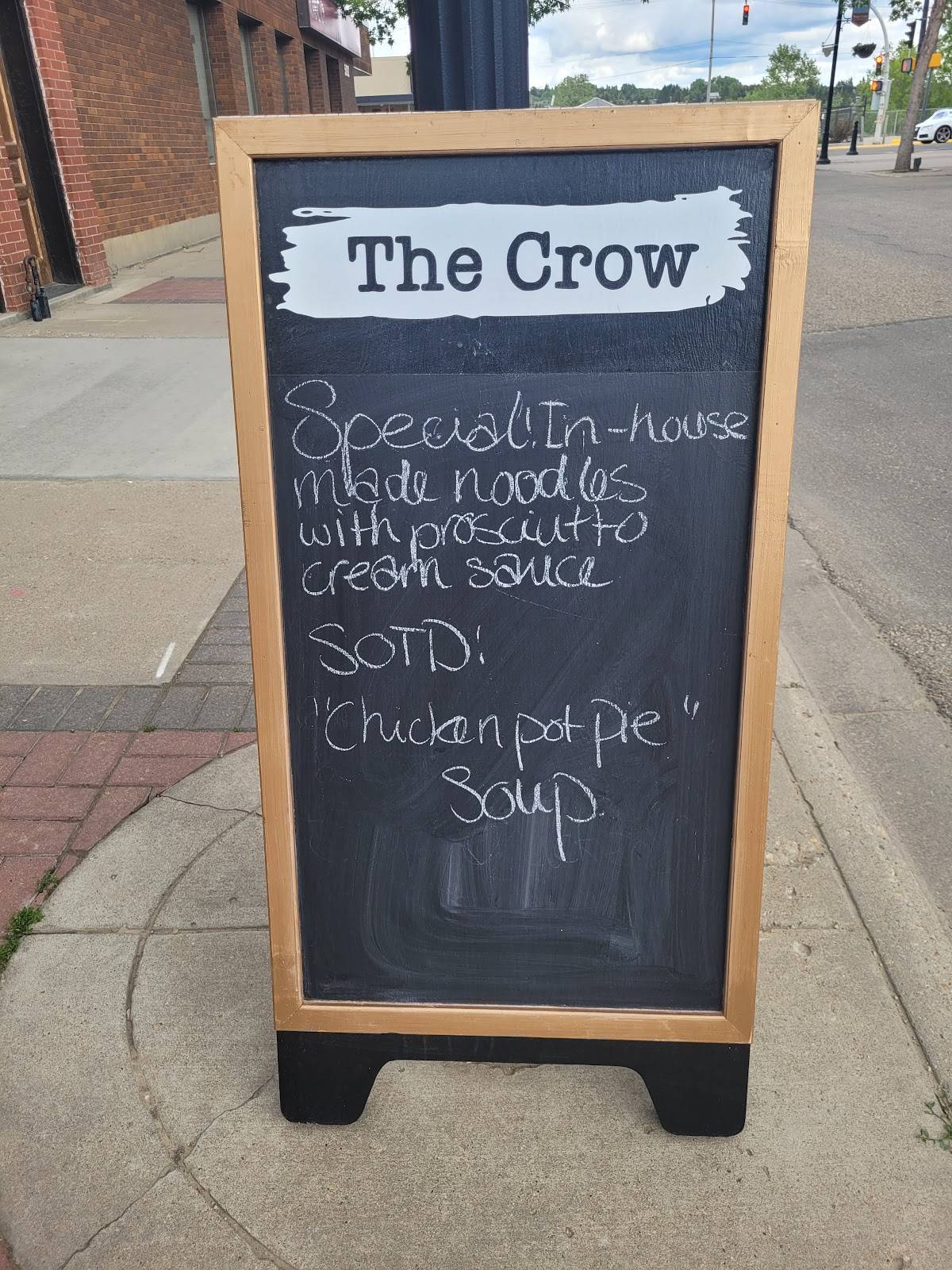 Menu at The Crow restaurant, Ponoka
