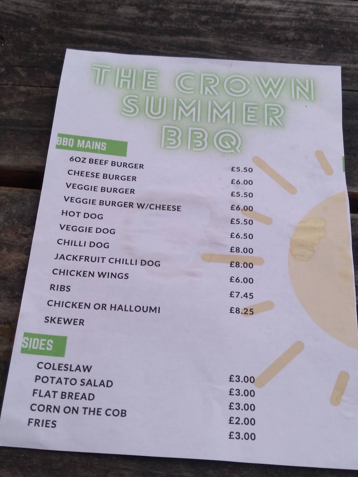 Menu at The Crown pub & bar, Harlow, 40 Market St