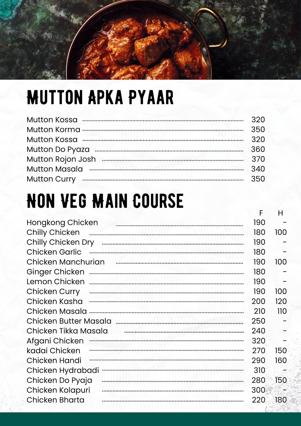 Menu at The Curve cafeteria and Restro Andal, Andal