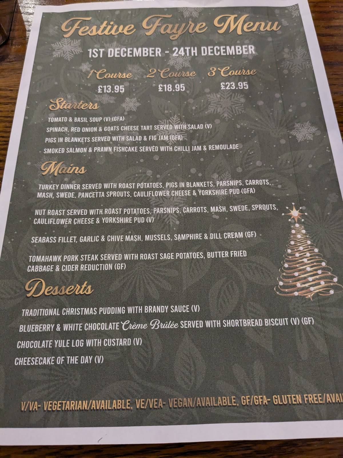 Menu at The Fens pub & bar, Hartlepool