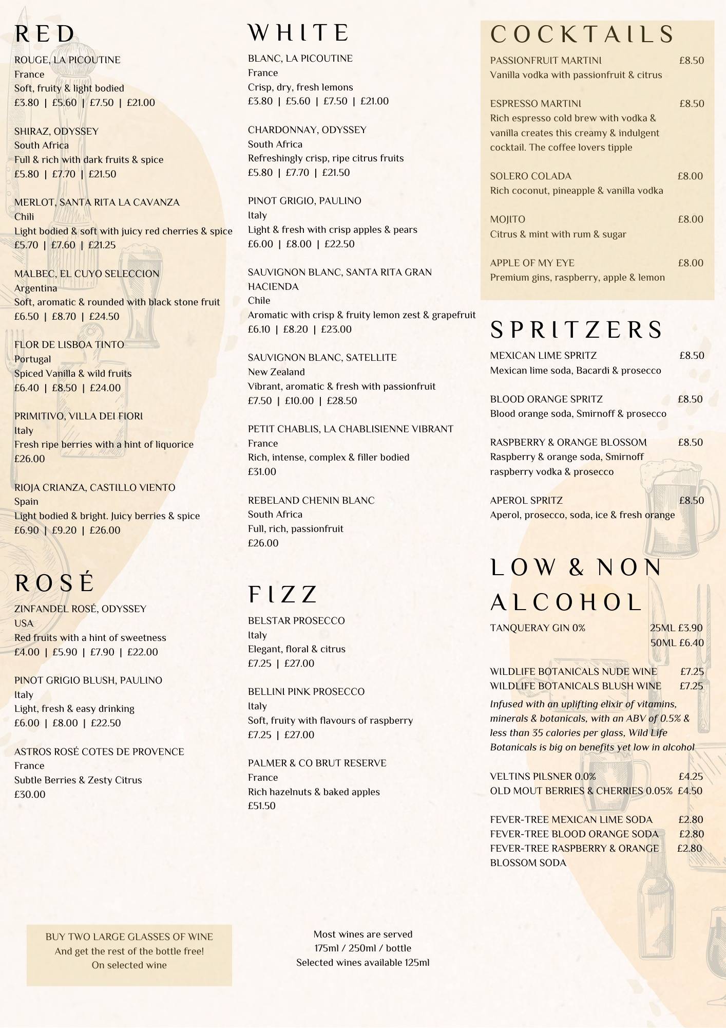 Menu at The Fletchers Arms pub & bar, Denton