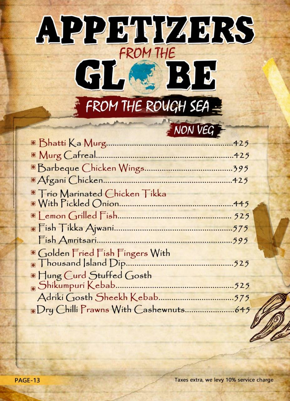 Menu at The Flying Dutchman, Ghaziabad