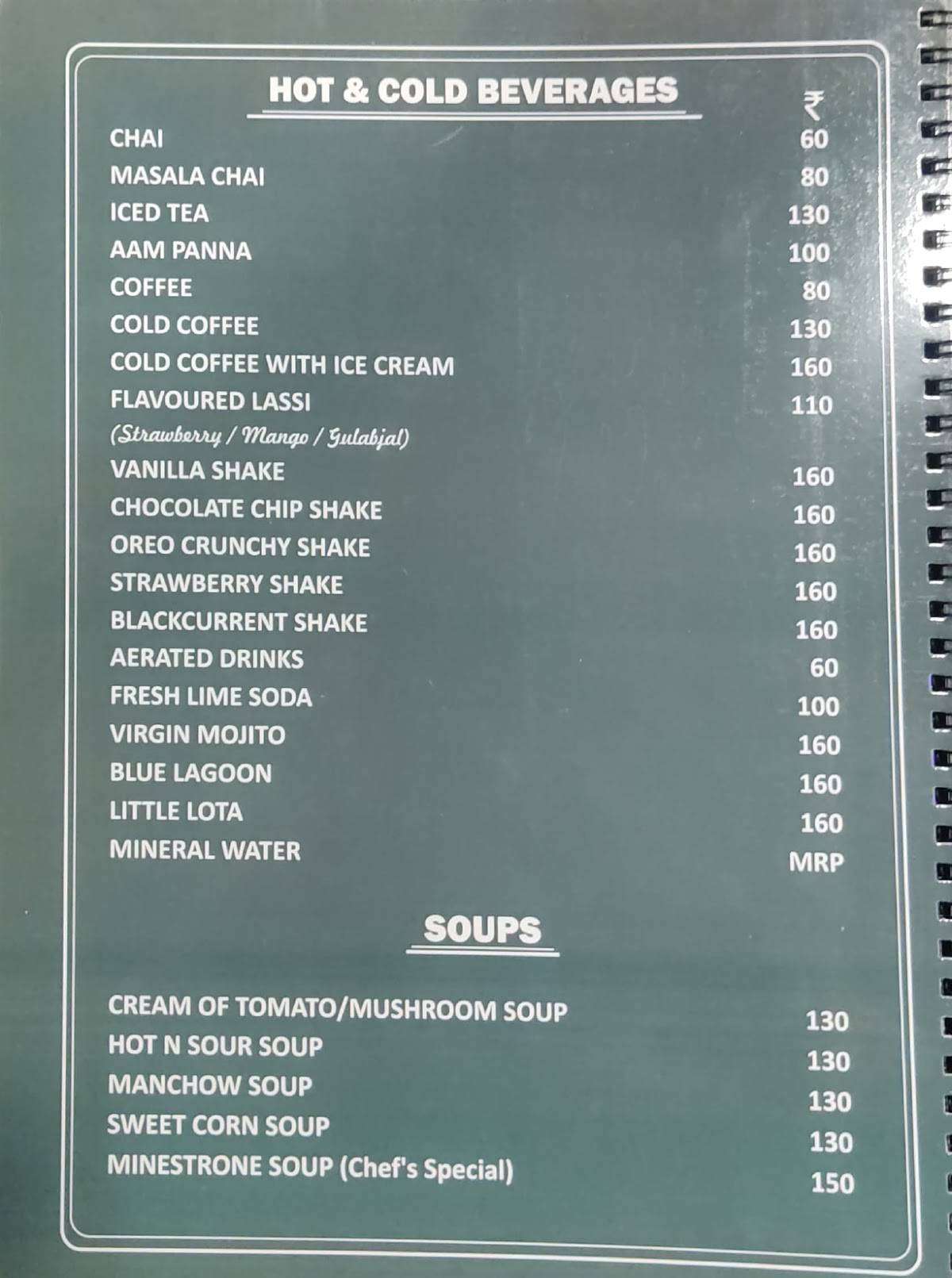 Menu at The Food Flora, Allahabad
