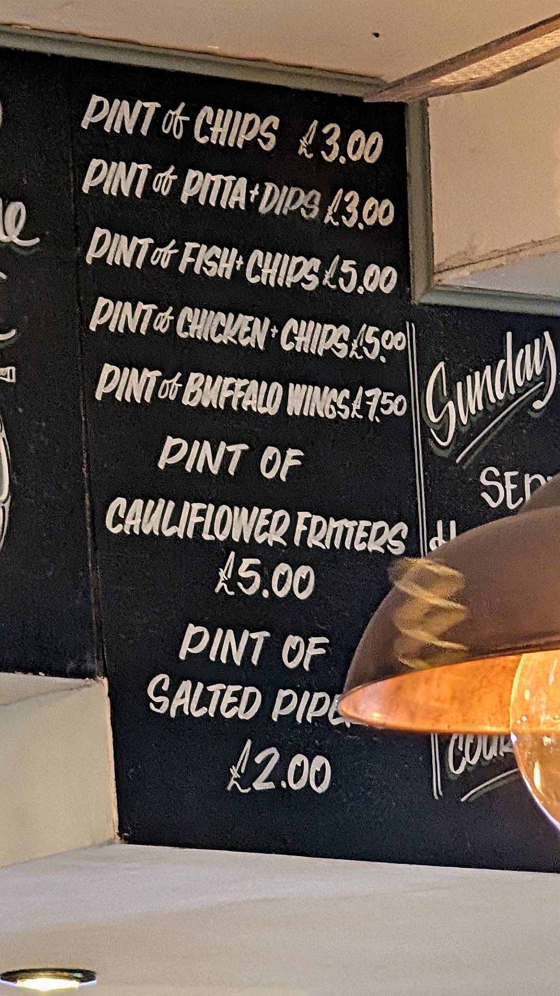 Menu at The George Inn pub & bar, Barton-upon-Humber