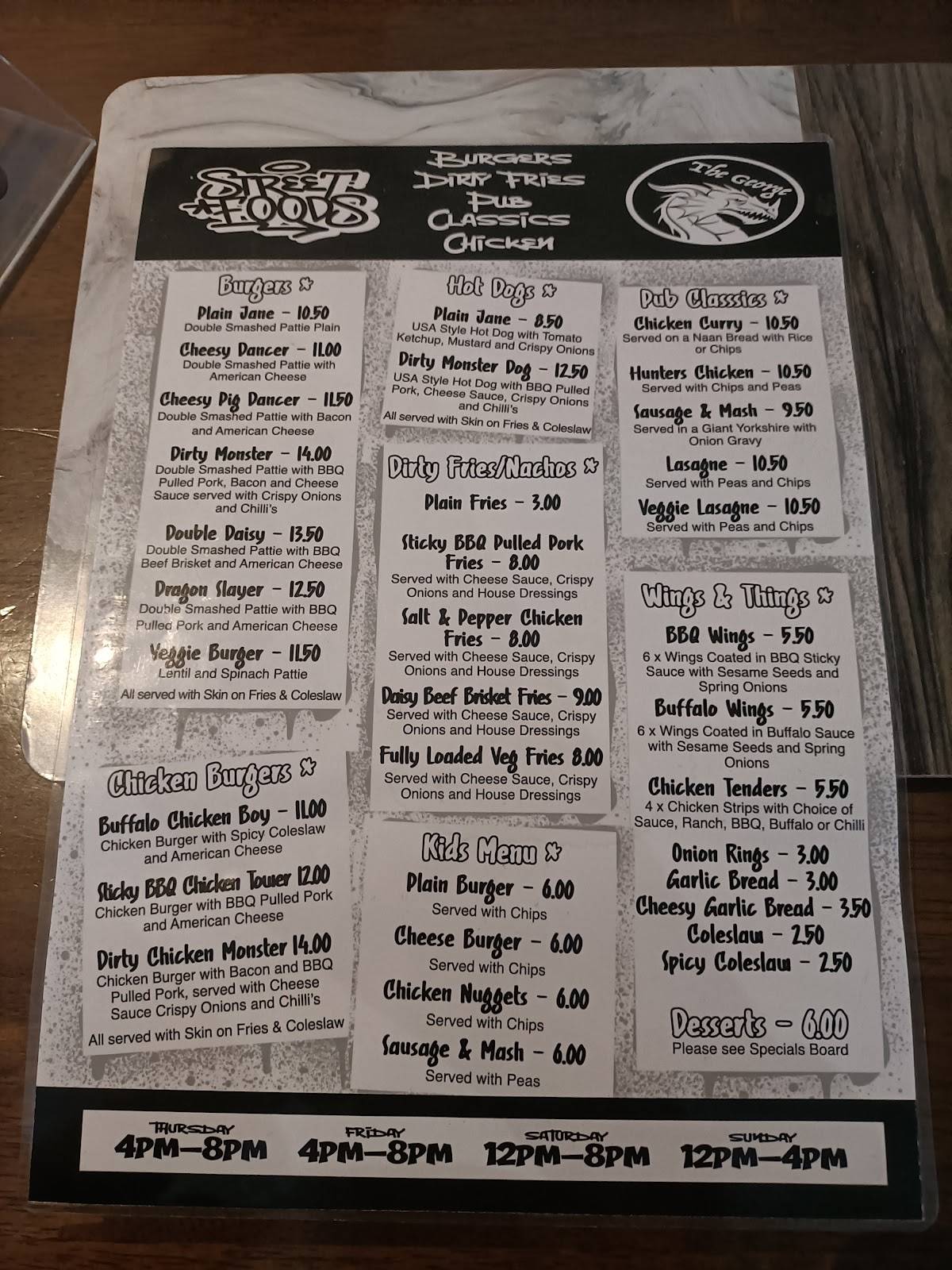 Menu at The George pub & bar, Bargoed