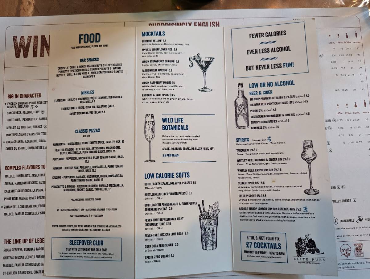 Menu at The Great House pub & bar, Hawkhurst