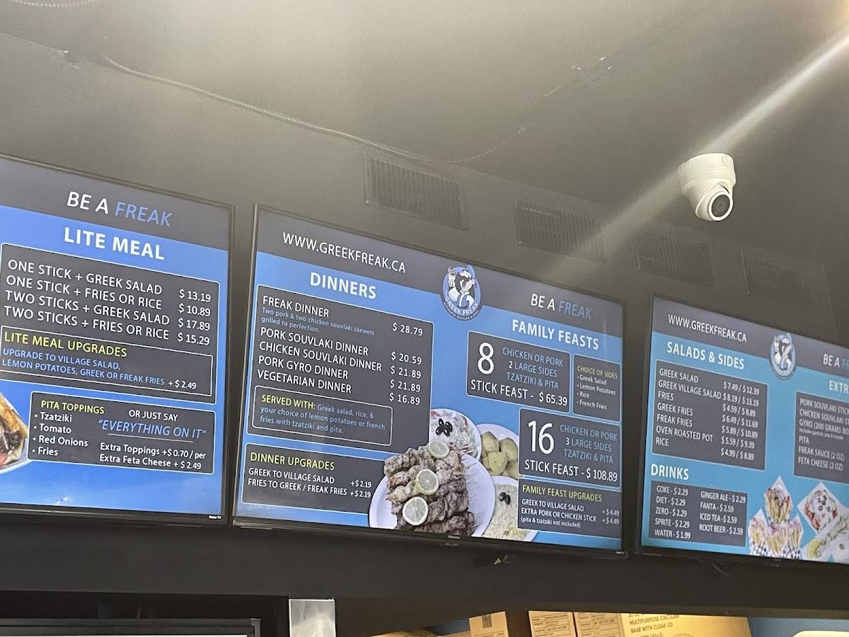 Menu at The Greek Freak - Wilson restaurant, Toronto, 424 Wilson Ave