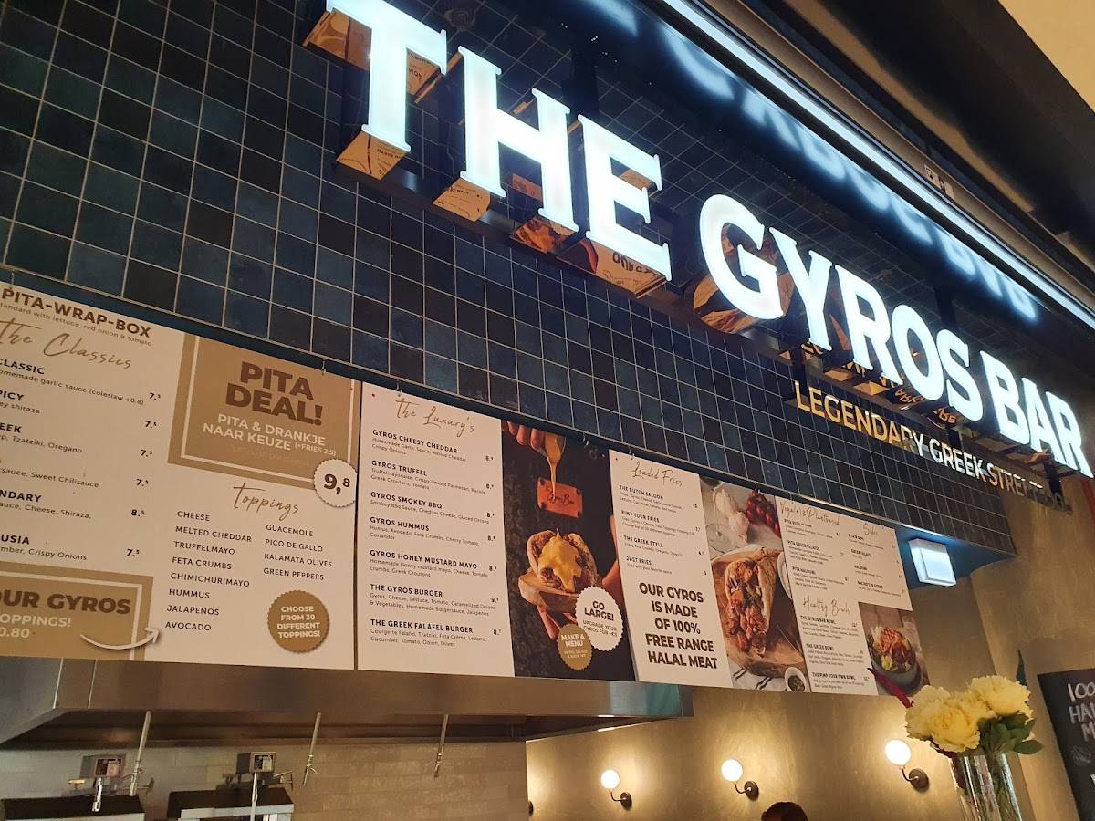 Menu at The Gyros Bar, Utrecht