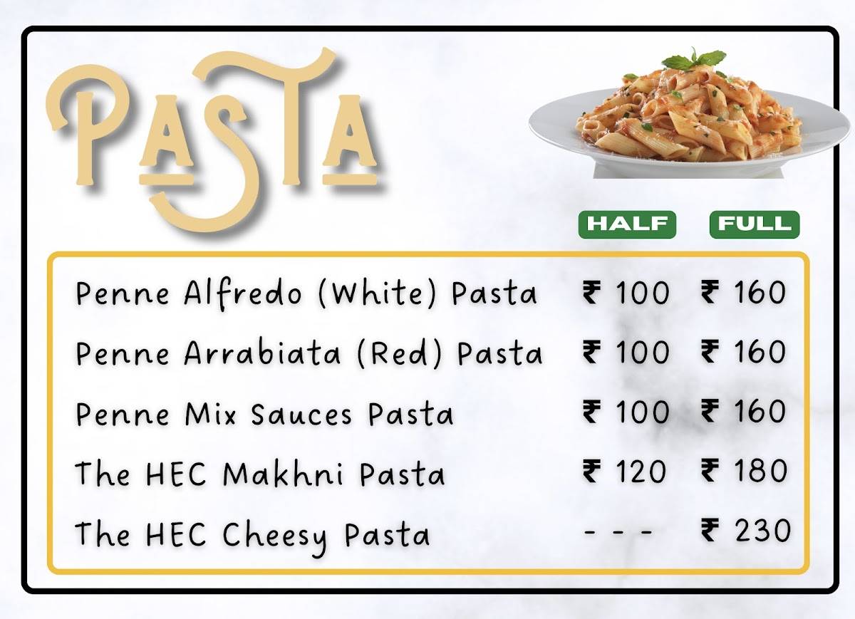Menu at The Half Engineers Cafe, Faridabad