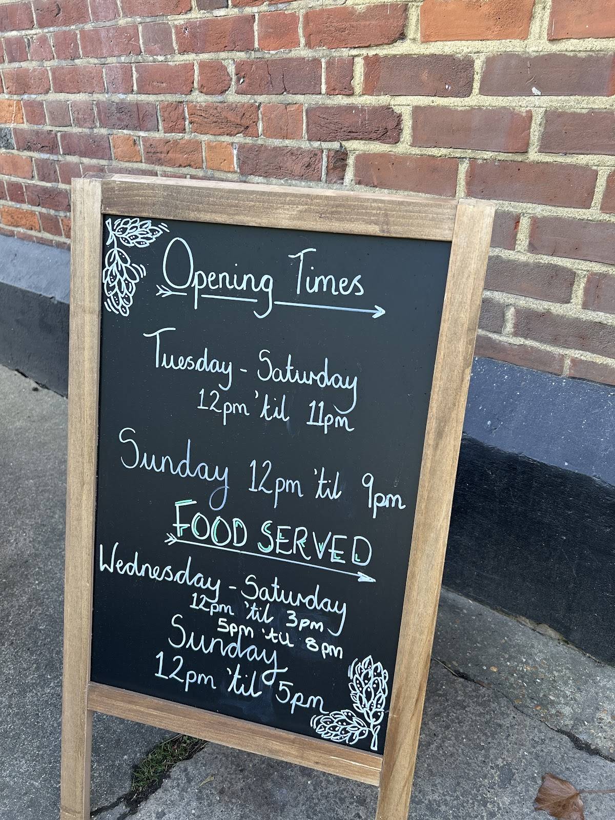 Menu at The Harrow restaurant, Stockbury