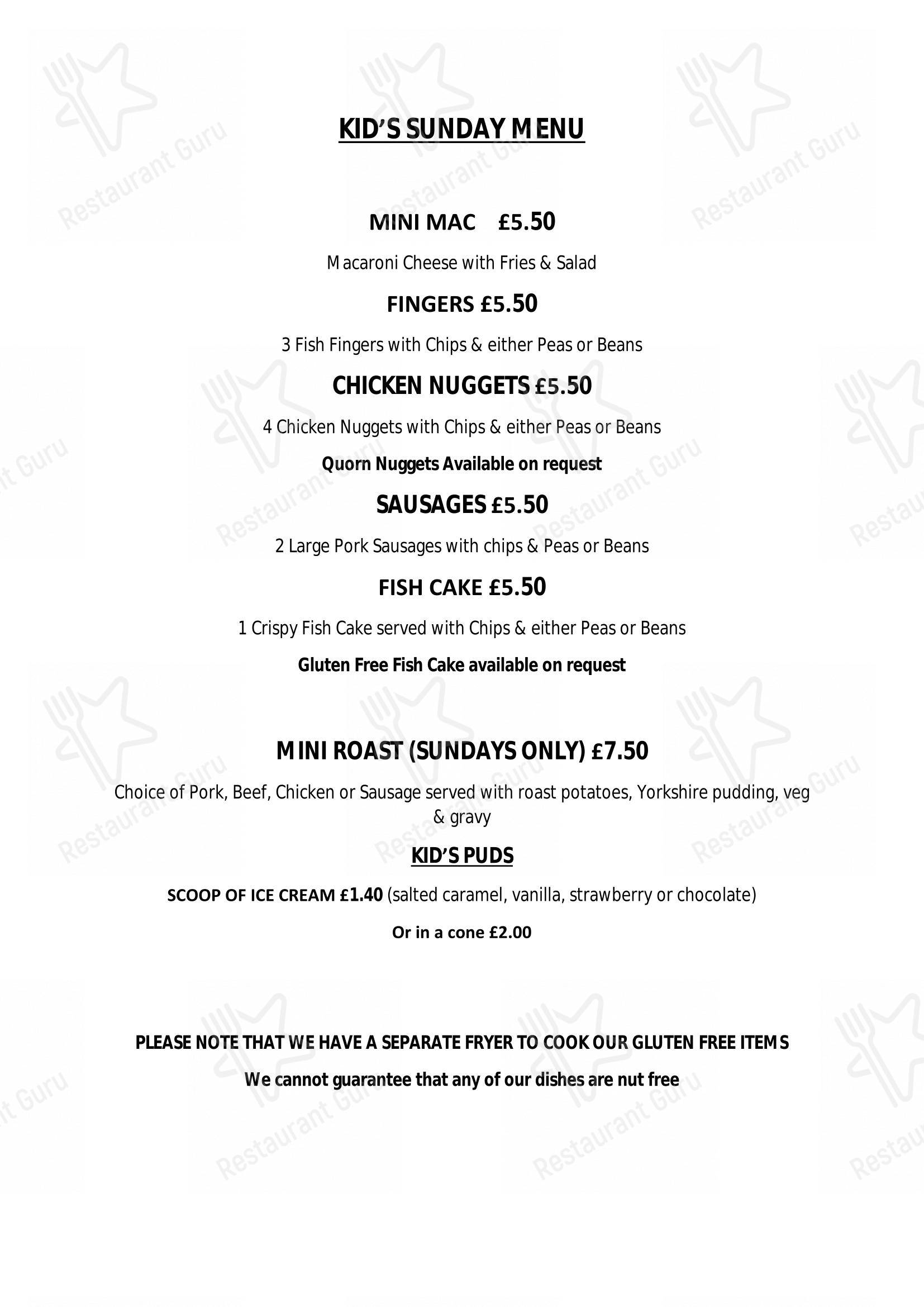 Menu at The Harrow pub & bar, High Wycombe