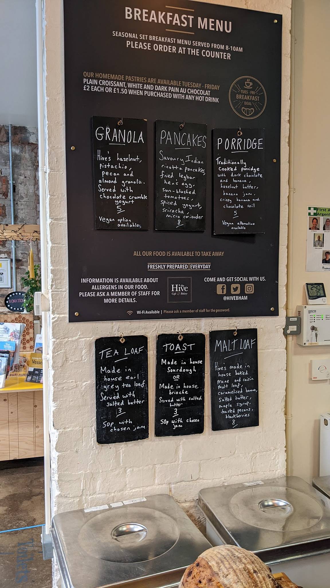 Menu at The Hive Cafe and Bakery, Birmingham
