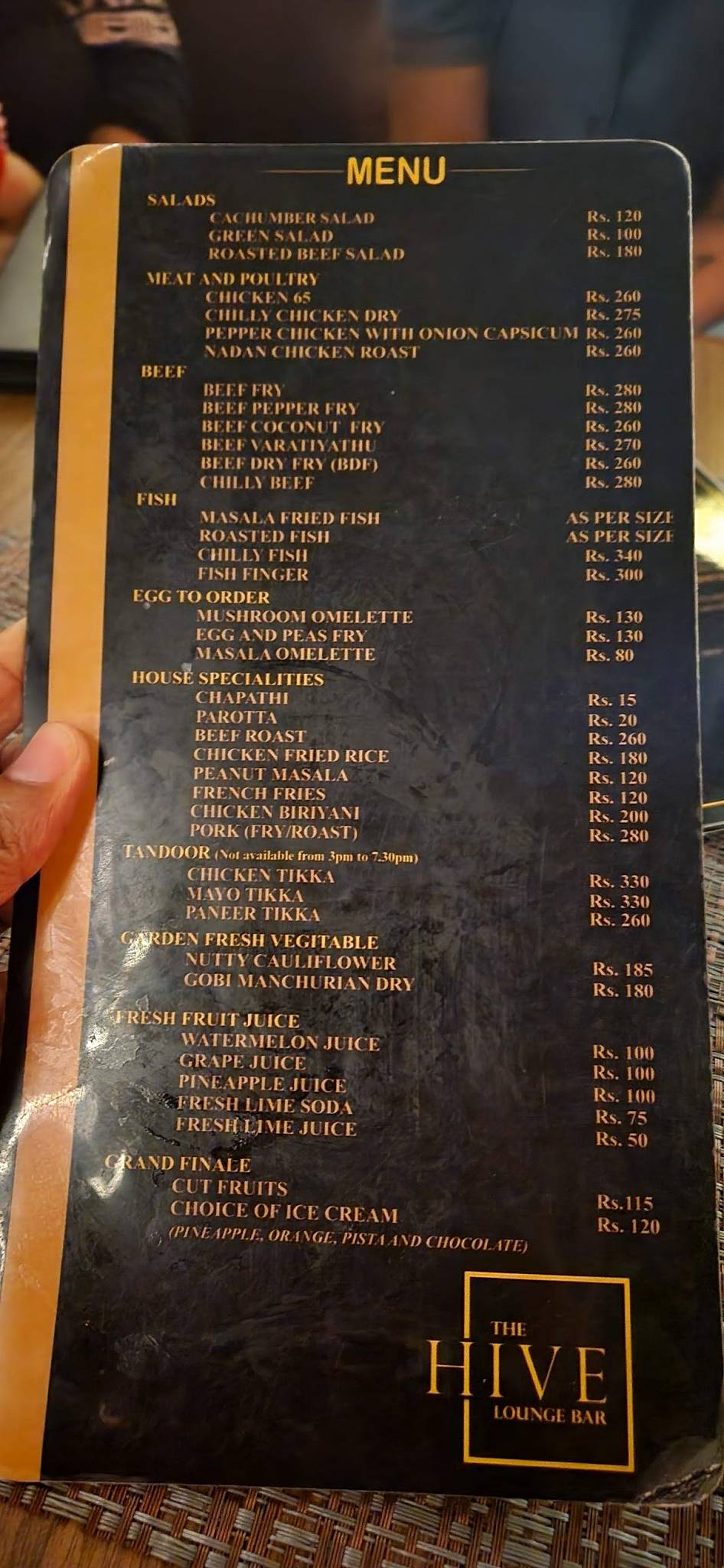 Menu at The Hive Lounge Bar, Kakkanad