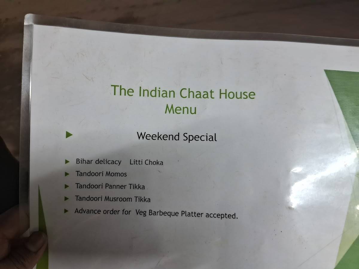 Menu at The Indian Chaat House, Bengaluru, 9th Cross Rd