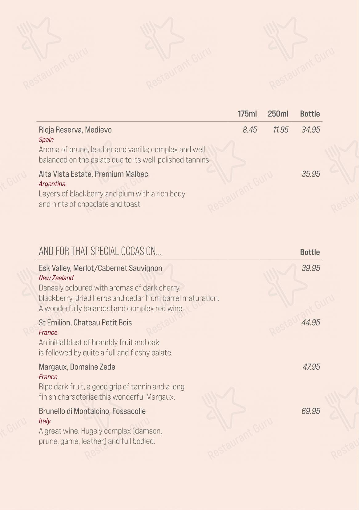 Menu at The Inn on the Green pub & bar, Tadworth, Dorking Rd