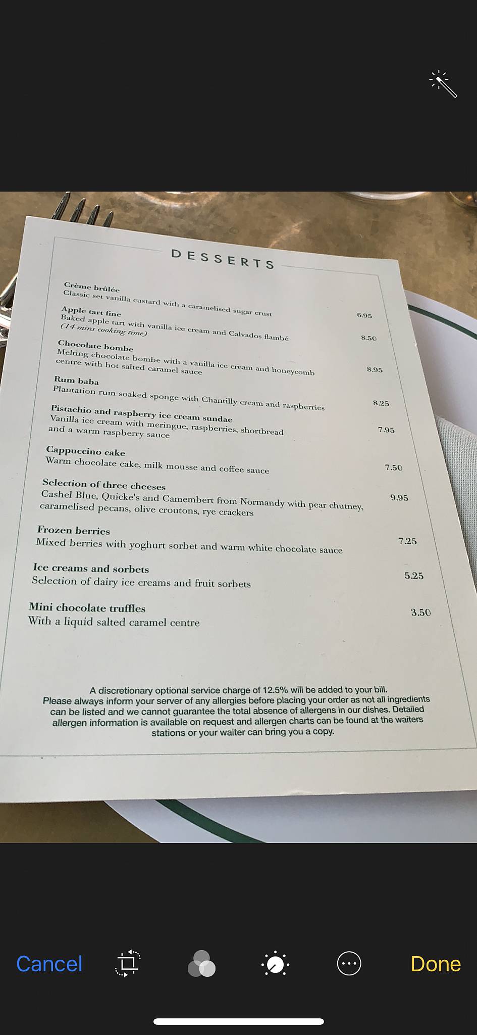 Menu at The Ivy Victoria Quarter Leeds restaurant, Leeds