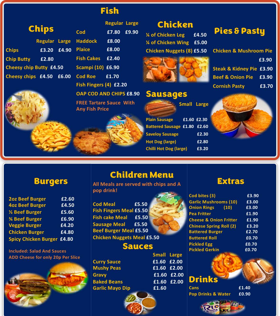 Menu at The Jolly Friar II restaurant, Westbury, 18 Palomino Place