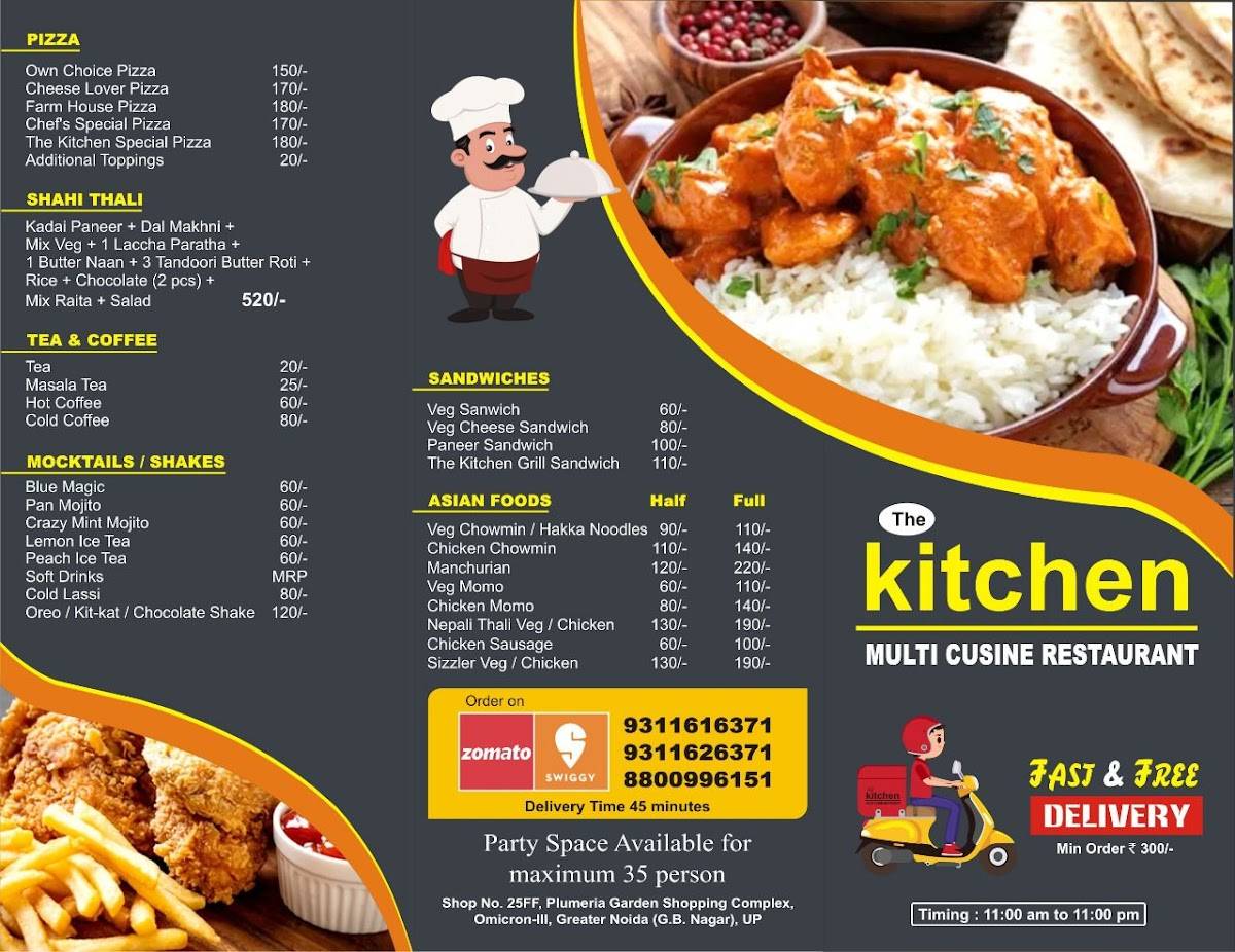 Menu at The Kitchen, Greater Noida