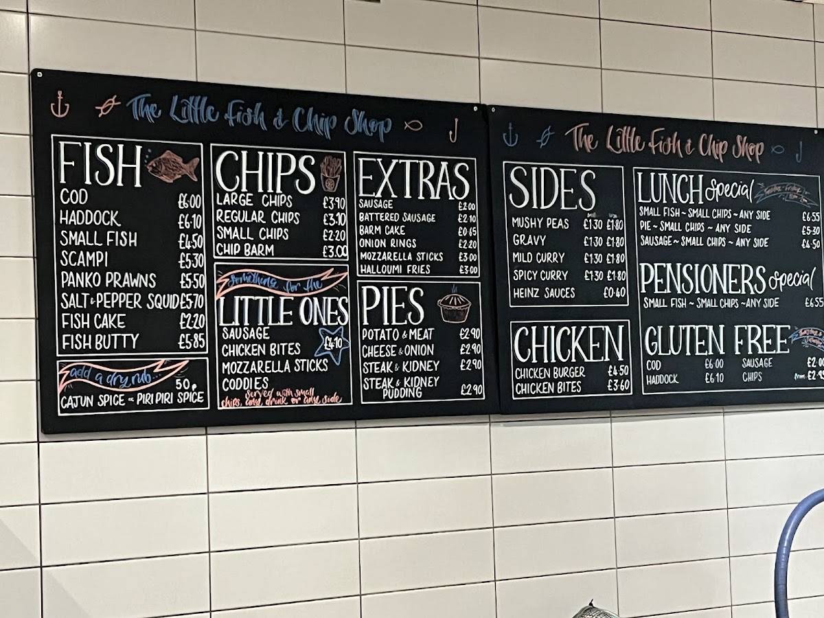 Menu at The Little Fish & Chip Shop Ltd fast food, Cheadle