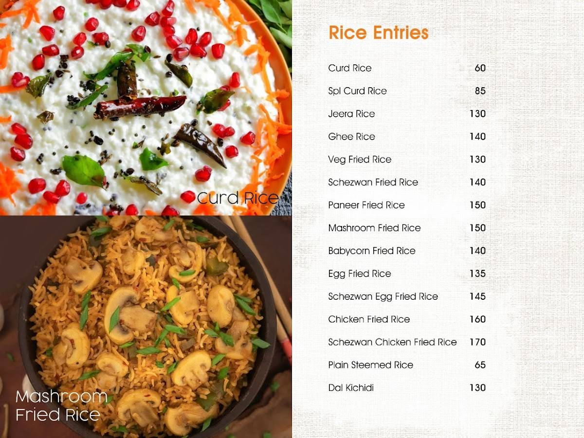 Menu at The MG Grand Premium Multicuisine Restaurant, Madanapalle
