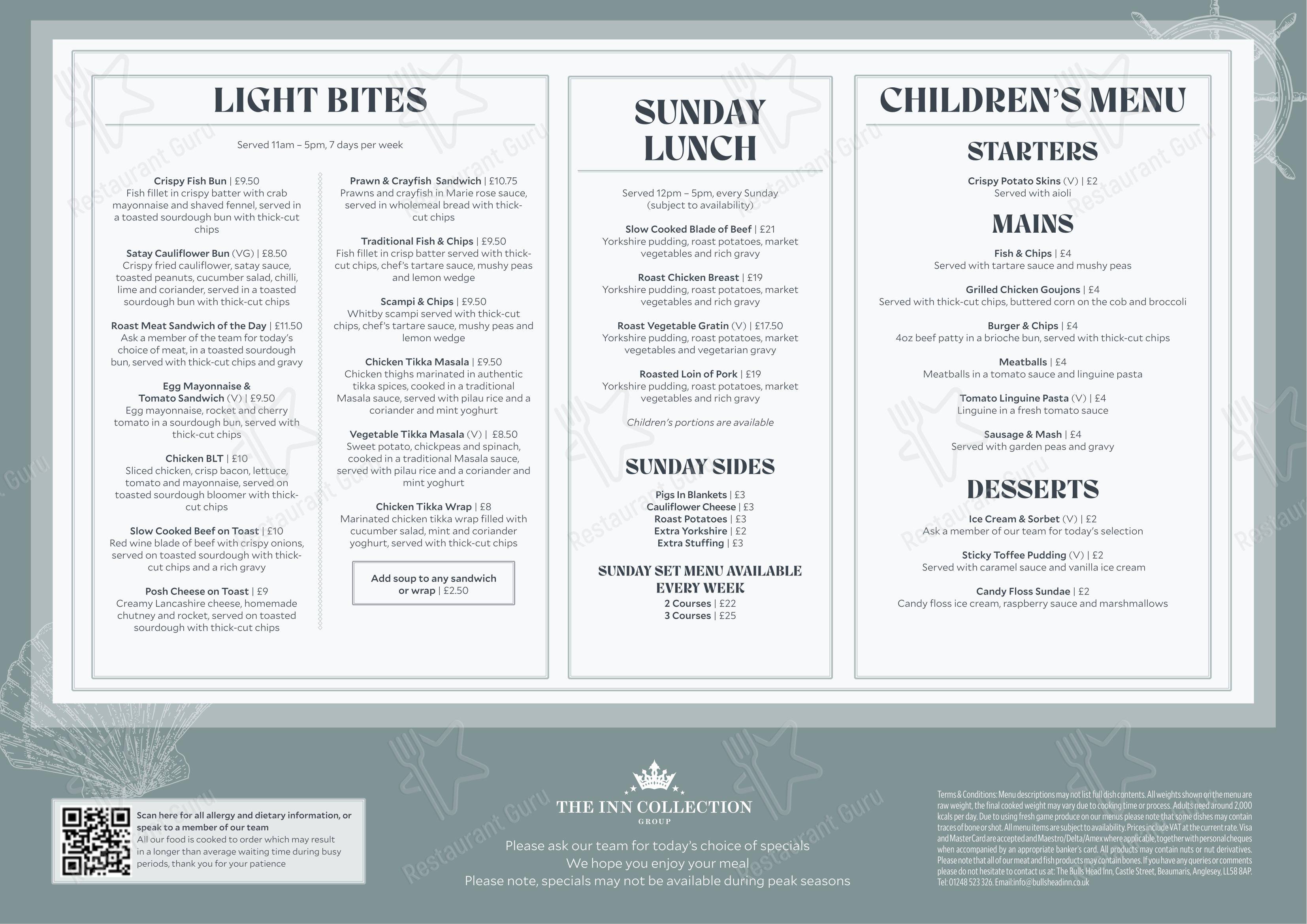 Menu at The Midland pub & bar, Morecambe
